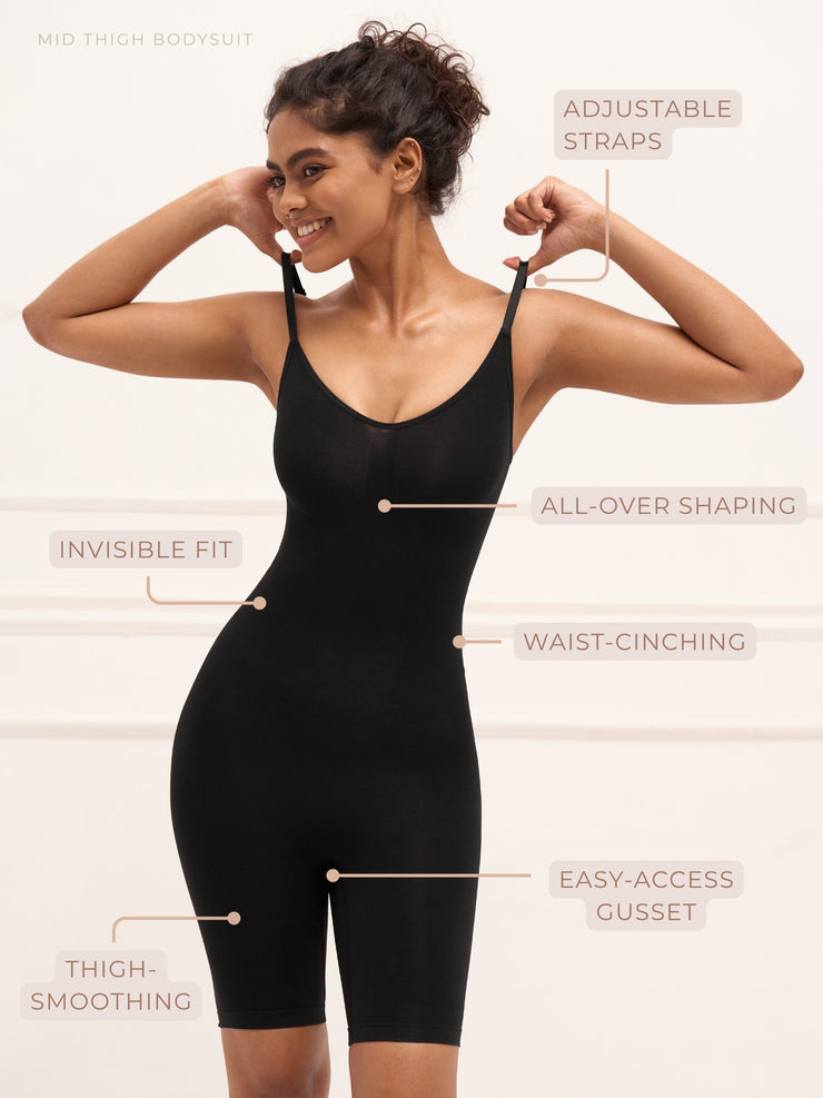 Mid Thigh Bodysuit Shapewear for Women | Underneat – UNDERNEAT